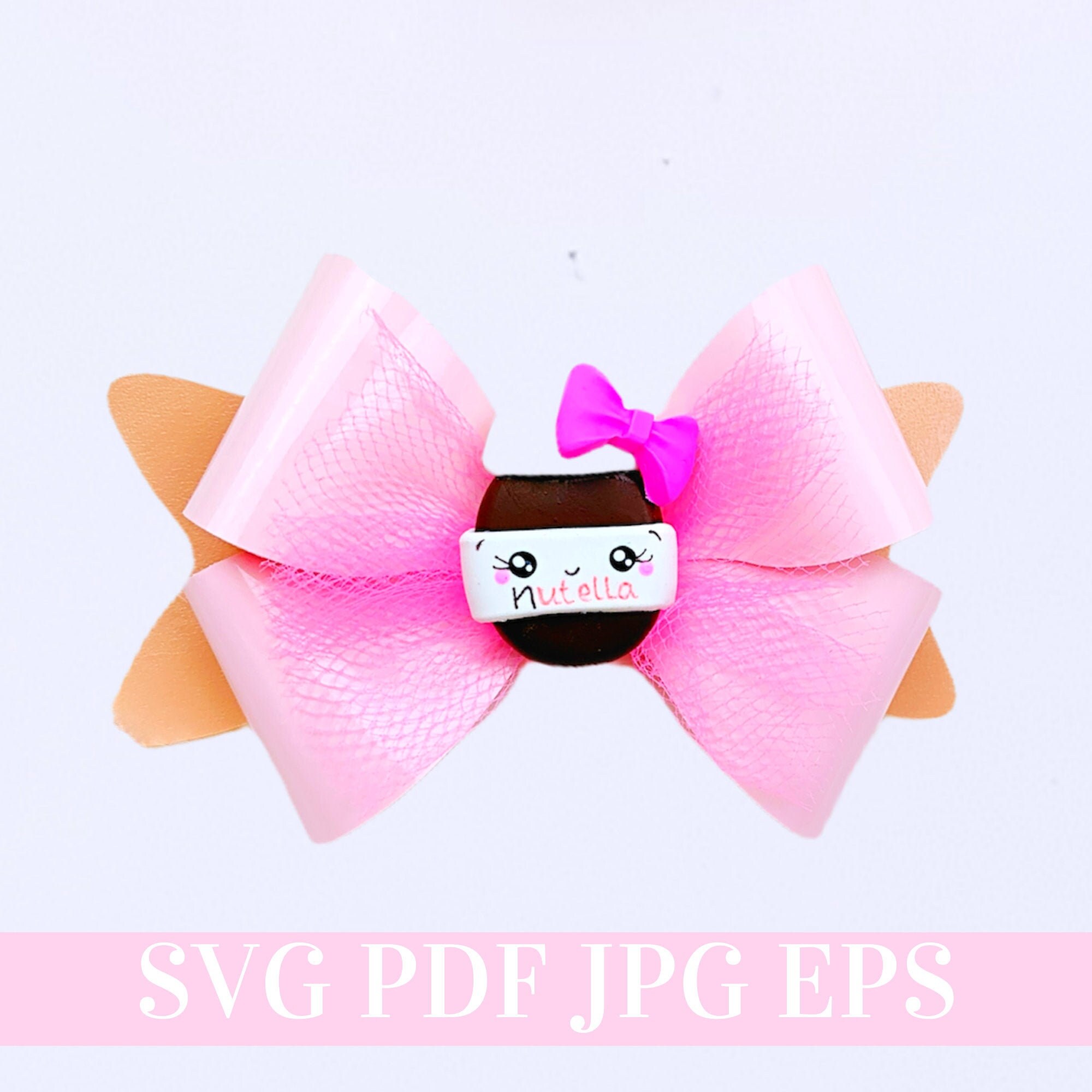 Hair Bow Template SVG - Hair Bow SVG, PDF - Digital Template - Hair Bow ...