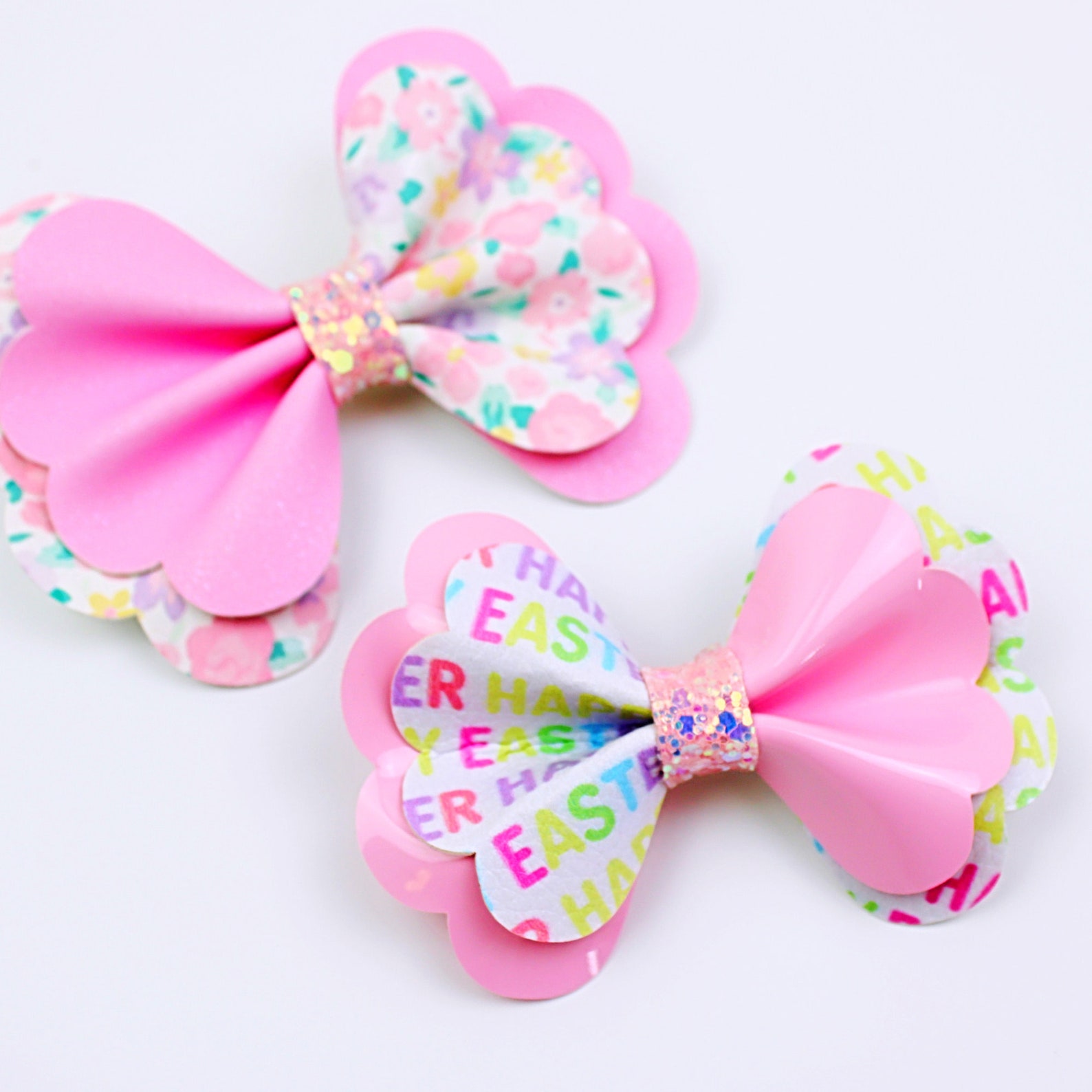 Scalloped Pinch Hair Bow SVG - Hair Bow Template SVG, PDF - Digital ...