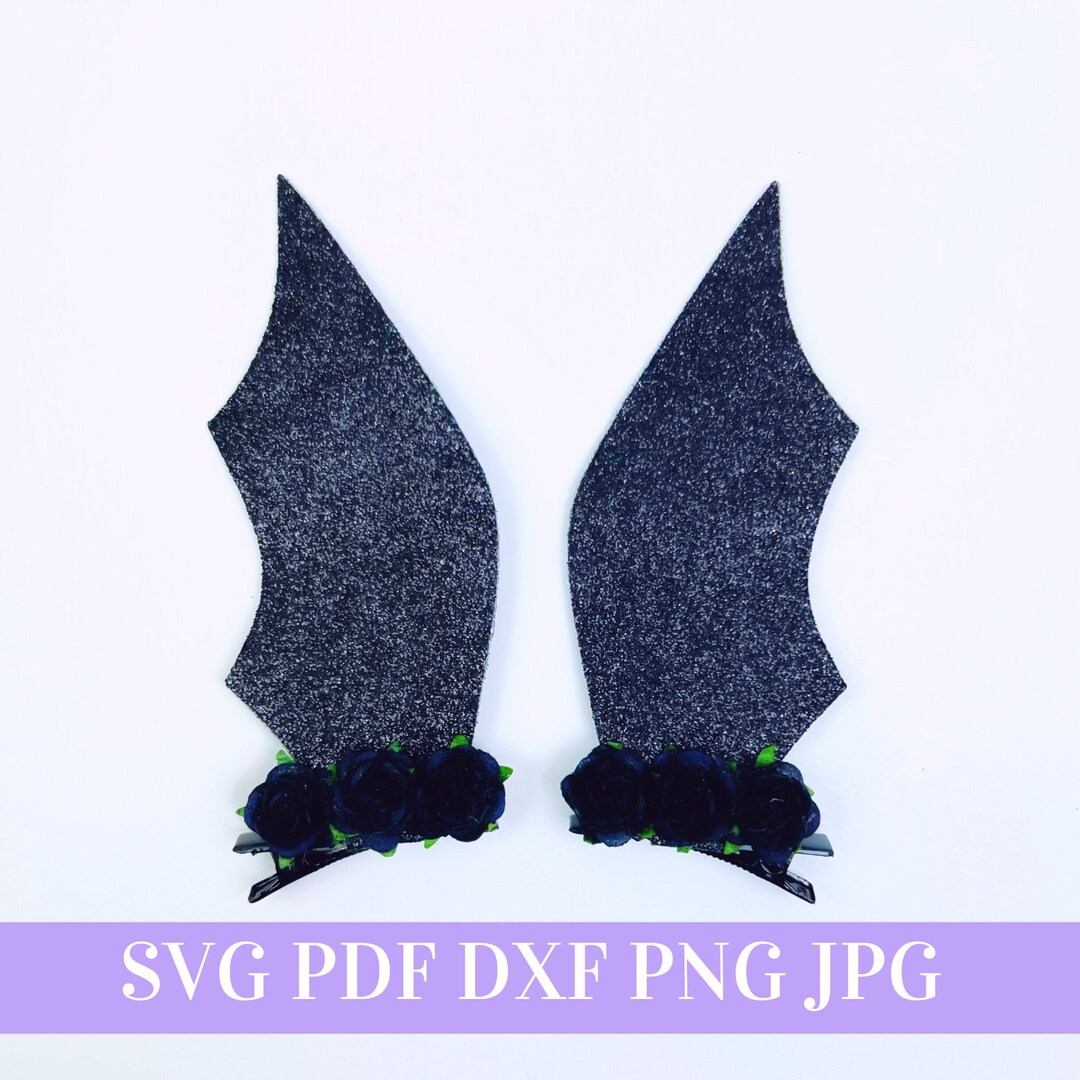 Bat Wings Hair Clips SVG - Halloween Hair Clip SVG, PDF - Digital ...