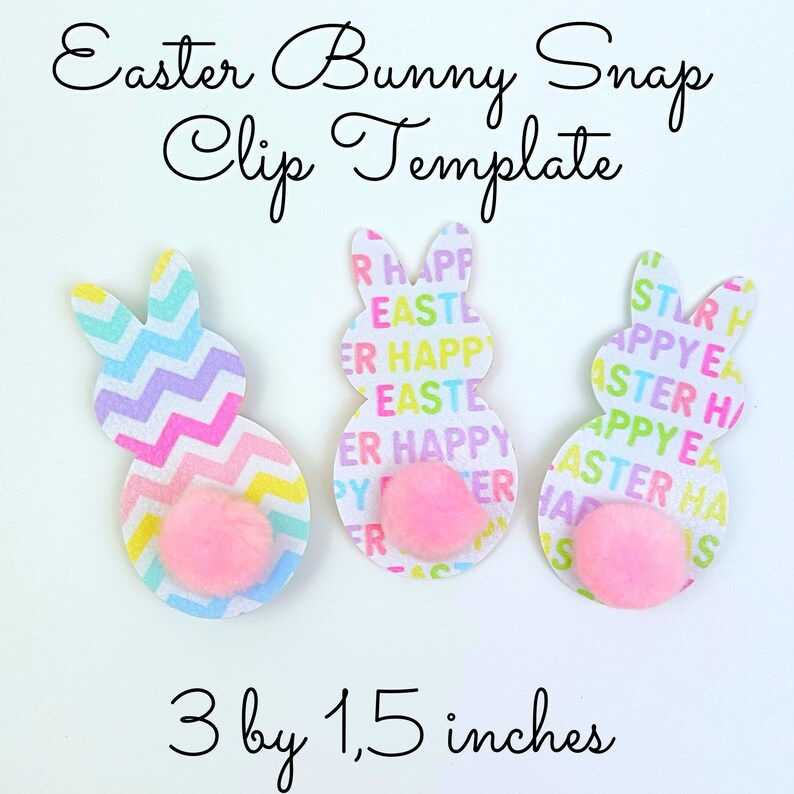Easter Bunny Snap Clip SVG Template Easter Snap Clip SVG - Etsy