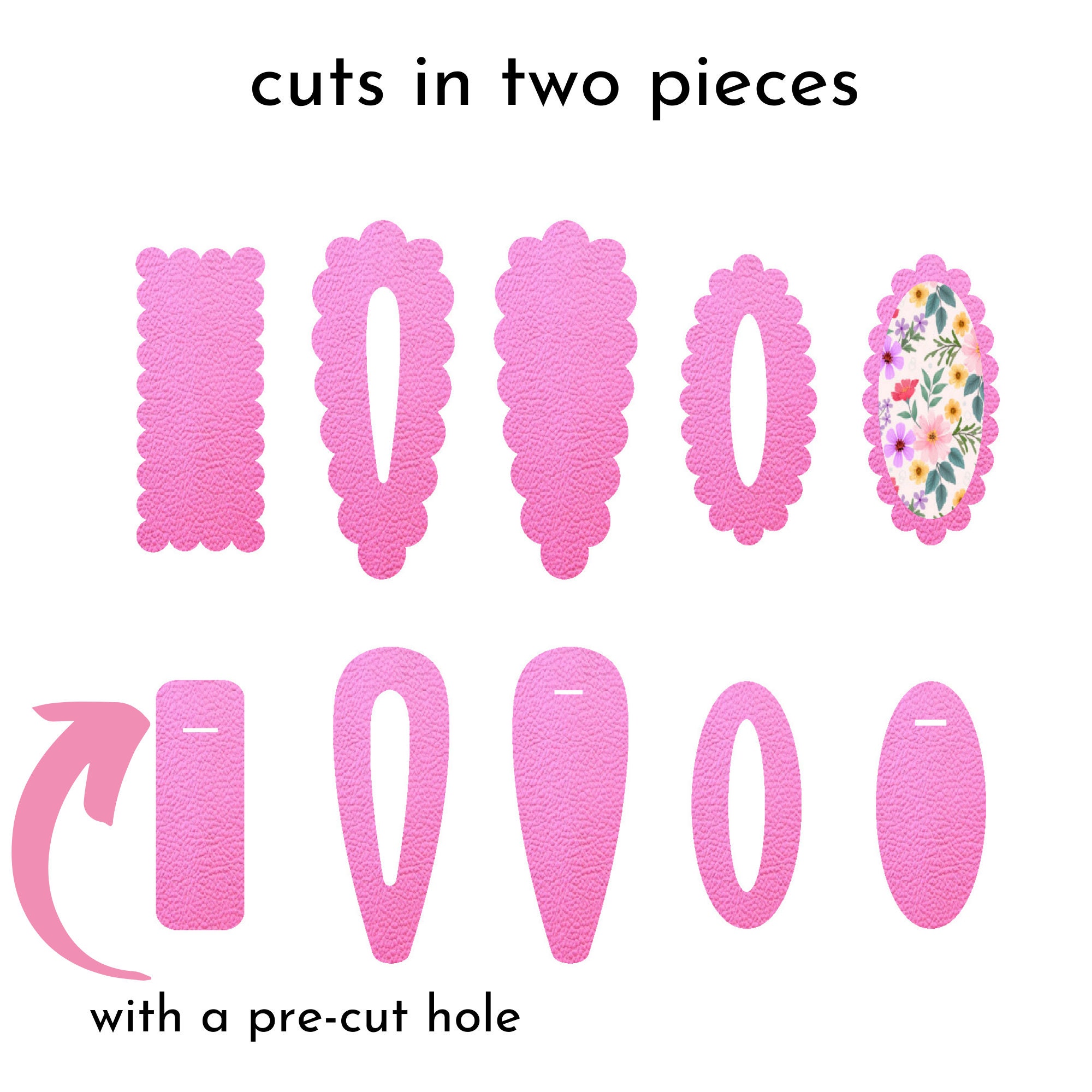 Snap Clip Bundle SVG Scalloped Snap Clip SVG PDF Digital - Etsy