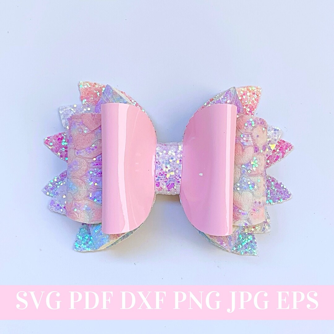 Hair Bow Template SVG - Hair Bow SVG, PDF - Digital Template - Hair Bow ...