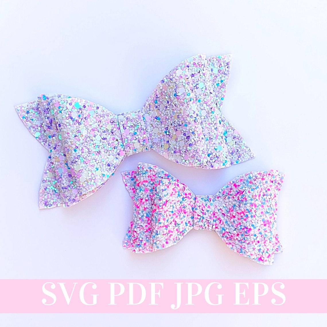 Classic Hair Bow Template SVG 2 Sizes Hair Bow SVG PDF - Etsy