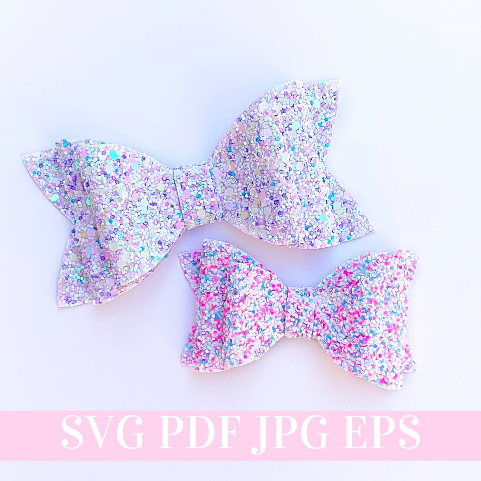 Classic Hair Bow Template SVG 2 Sizes Hair Bow SVG PDF - Etsy