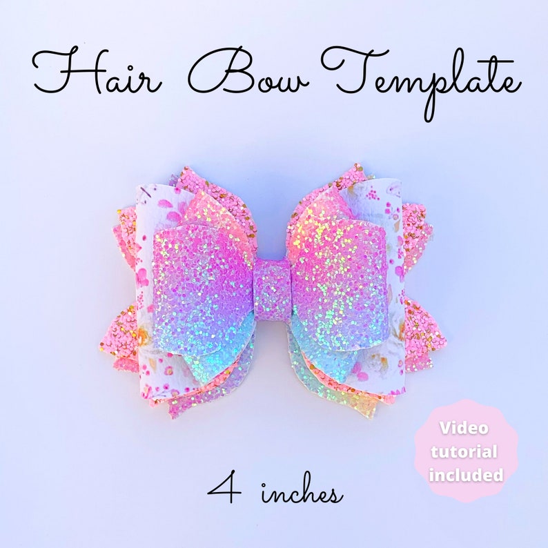 Hair Bow Template SVG - Hair Bow SVG, PDF - Digital Template - Hair Bow ...