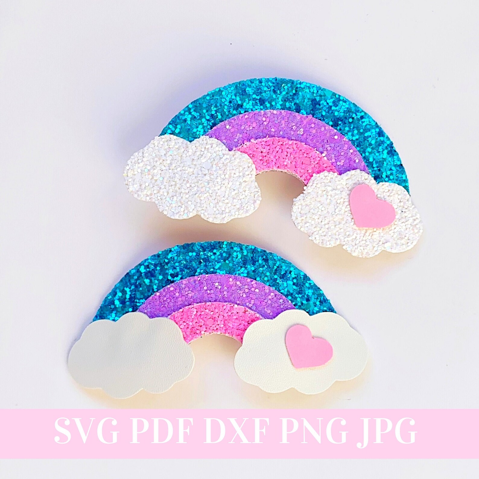 Rainbow Snap Clip SVG Template Rainbow Hair Clip SVG PDF - Etsy