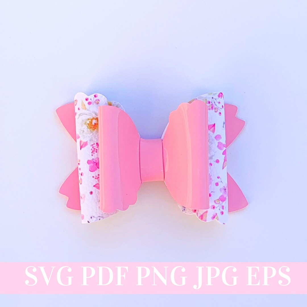 Hair Bow Template SVG - Hair Bow SVG, PDF - Digital Template - Hair Bow ...