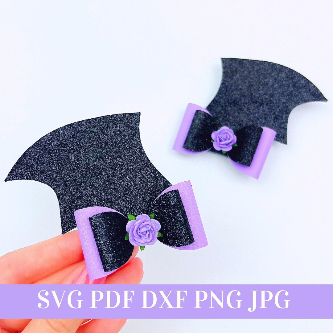 Bat Wings Hair Clips SVG - Halloween Hair Clip SVG, PDF - Digital ...