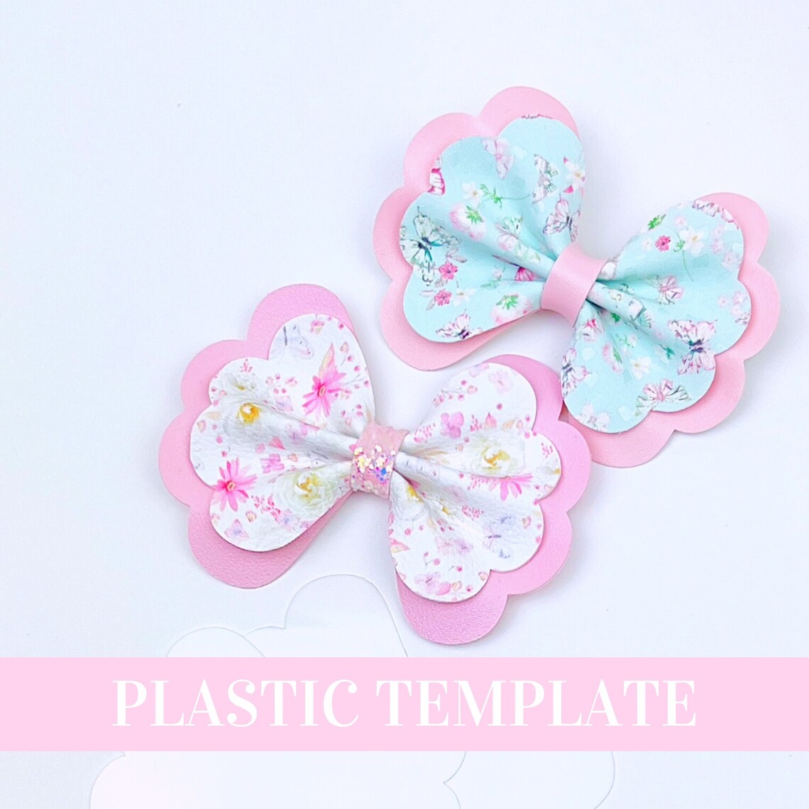Plastic Hair Bow Template Scalloped Pinch Hair Bow Template - Etsy