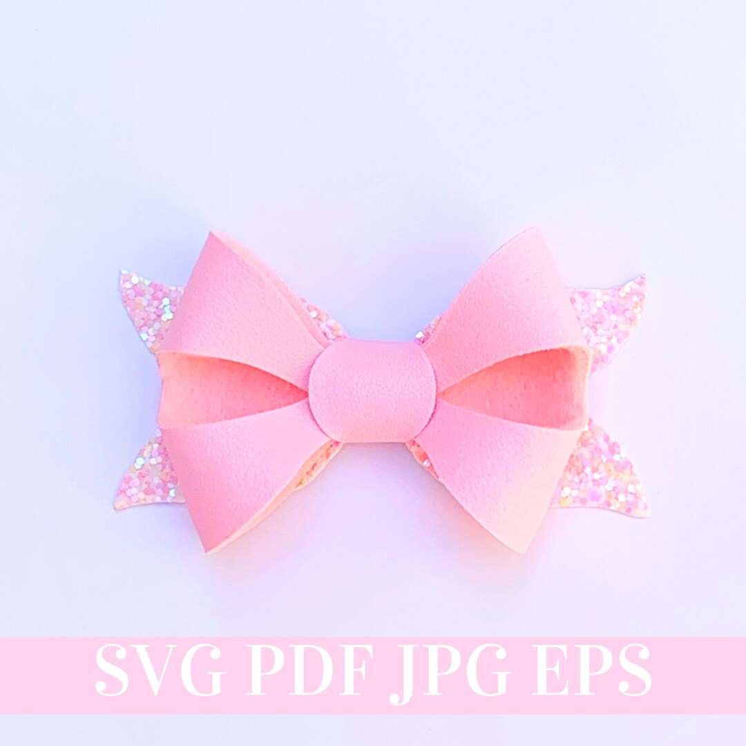 Hair Bow Template SVG - Hair Bow SVG, PDF - Digital Template - Hair Bow ...