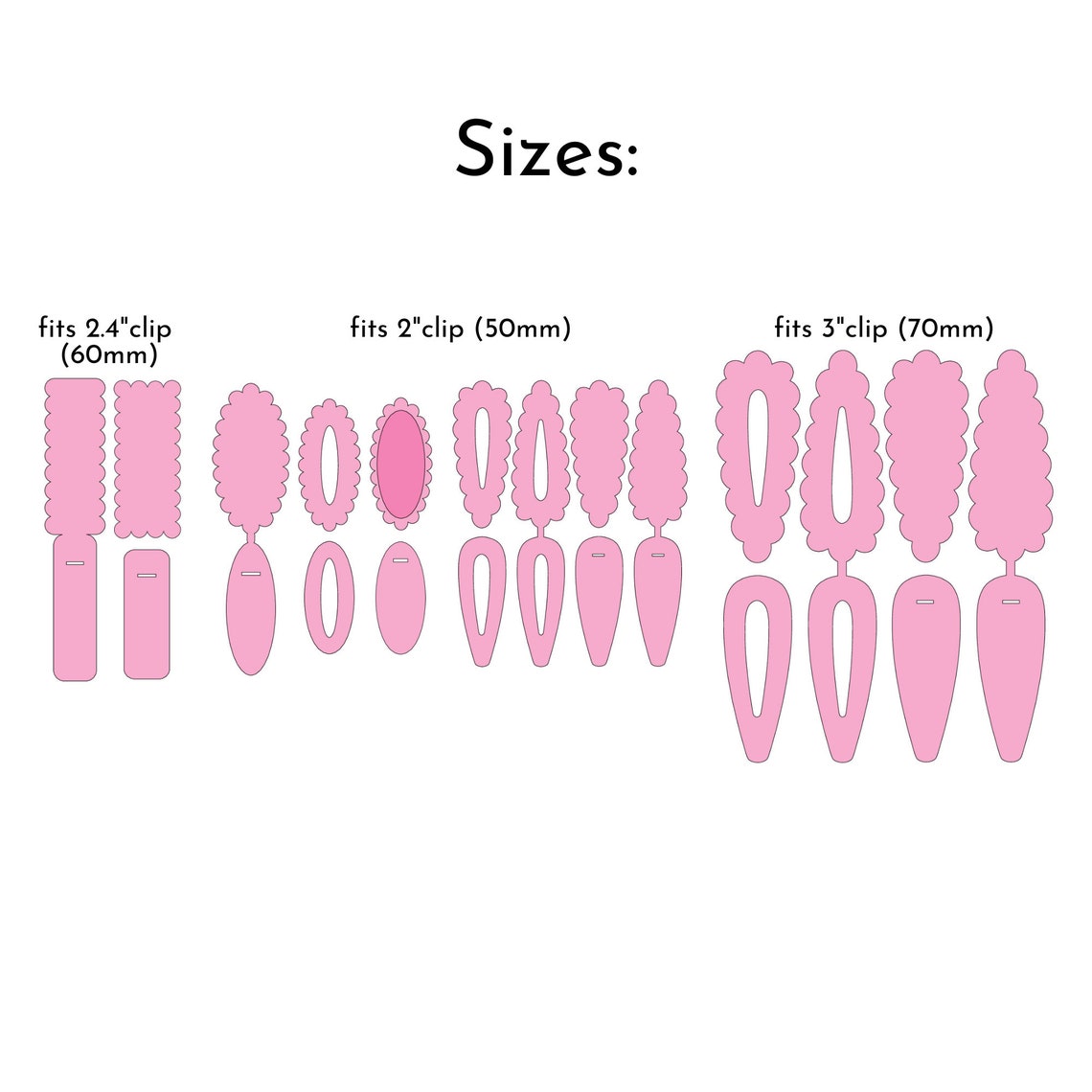 Snap Clip Bundle SVG Scalloped Snap Clip SVG PDF Digital - Etsy