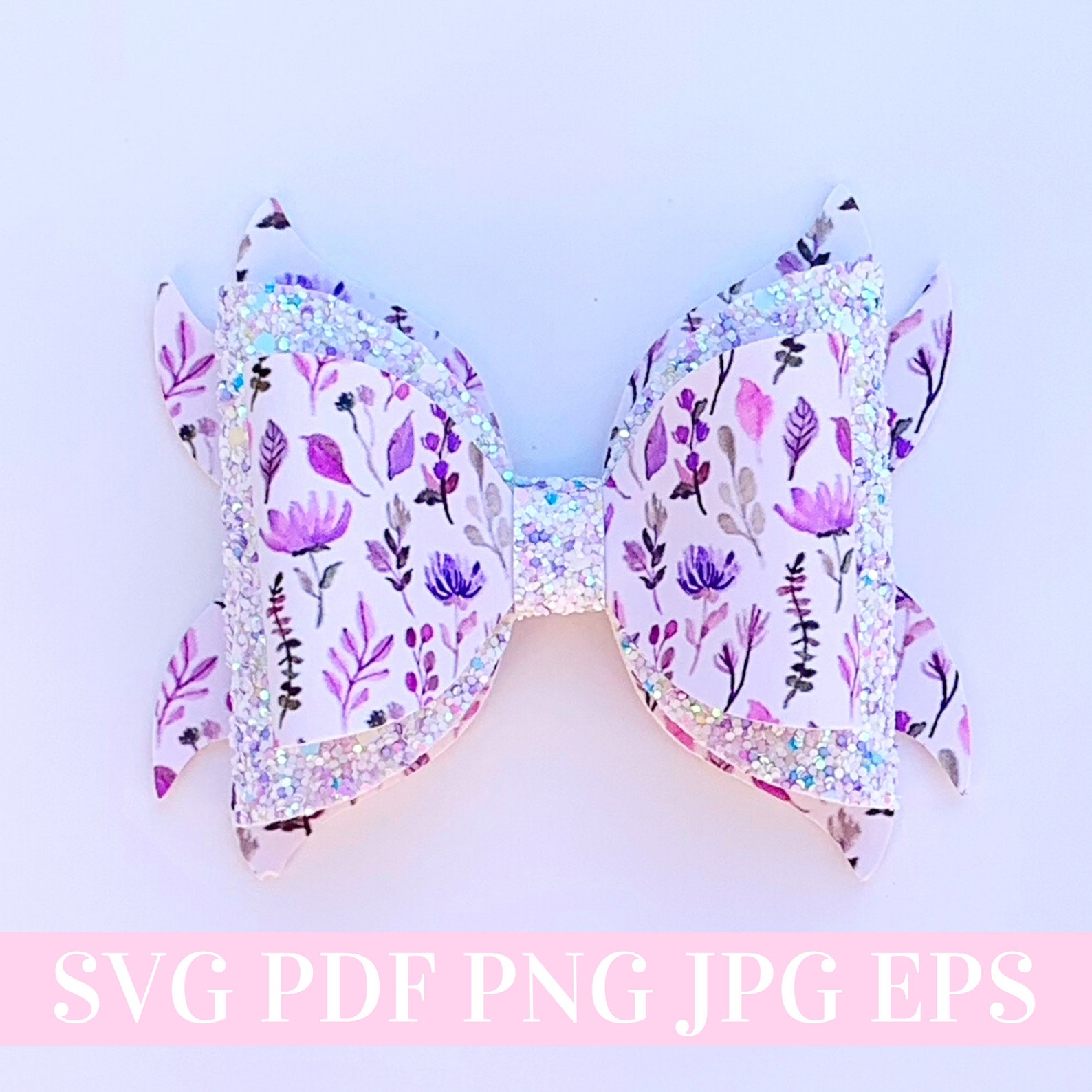 Hair Bow Template SVG Hair Bow SVG PDF Digital Template - Etsy