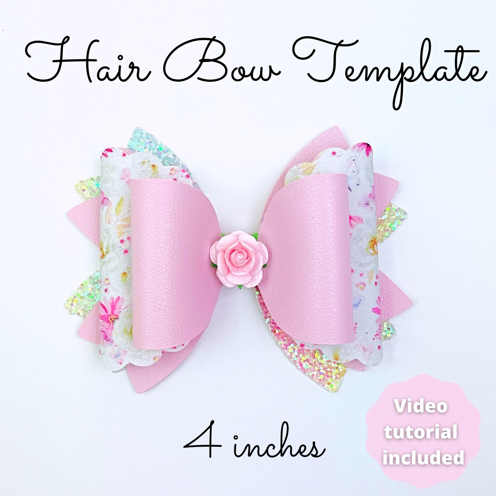 Hair Bow Template SVG Hair Bow SVG PDF Digital Template - Etsy