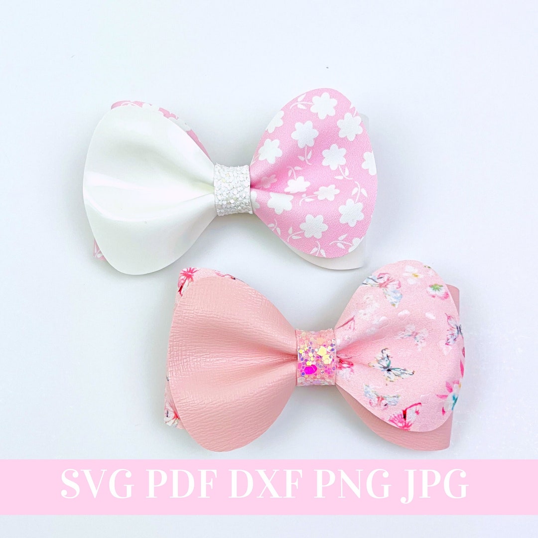 Pinch Hair Bow Template SVG - Hair Bow SVG, PDF - Digital Template ...