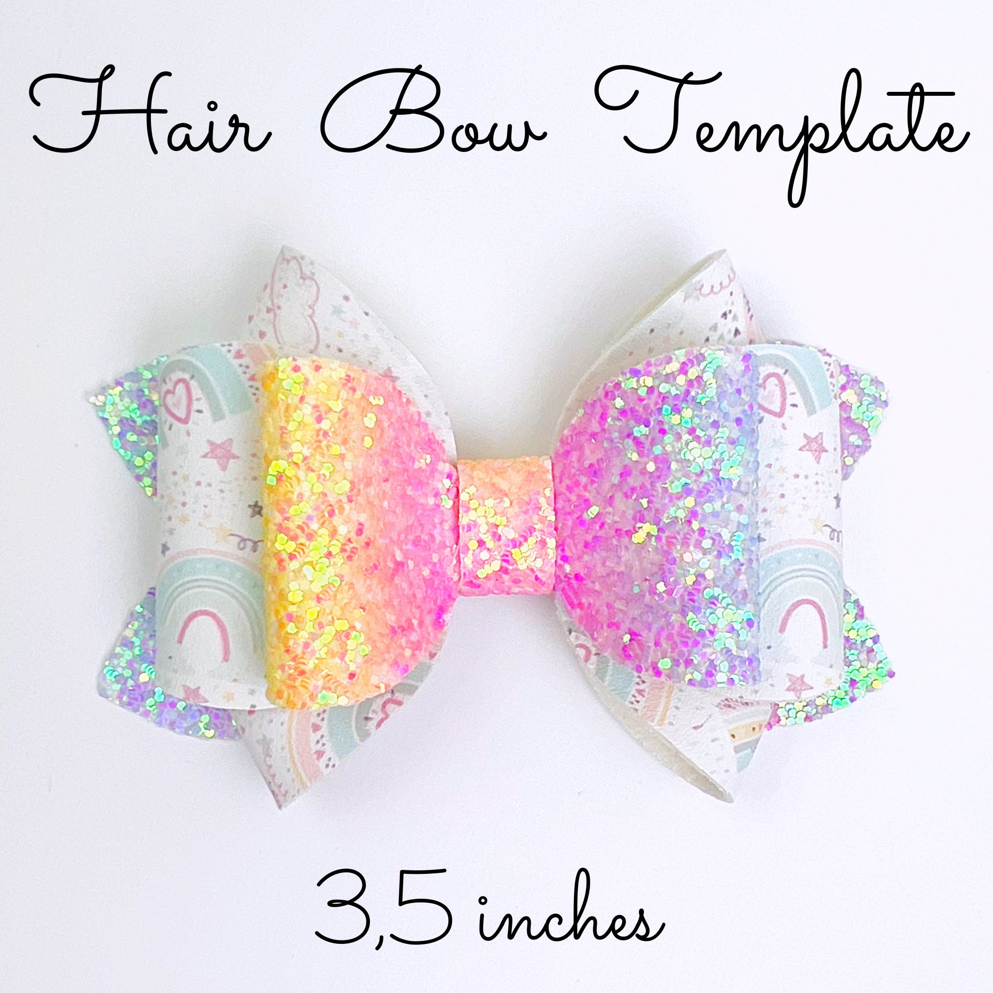 Hair Bow Template SVG - Hair Bow SVG, PDF - Digital Template - Hair Bow ...