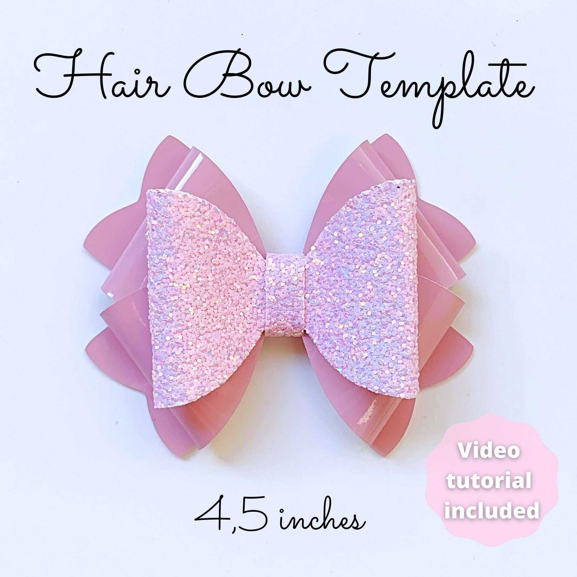 Hair Bow Template SVG Hair Bow SVG PDF Digital Template - Etsy