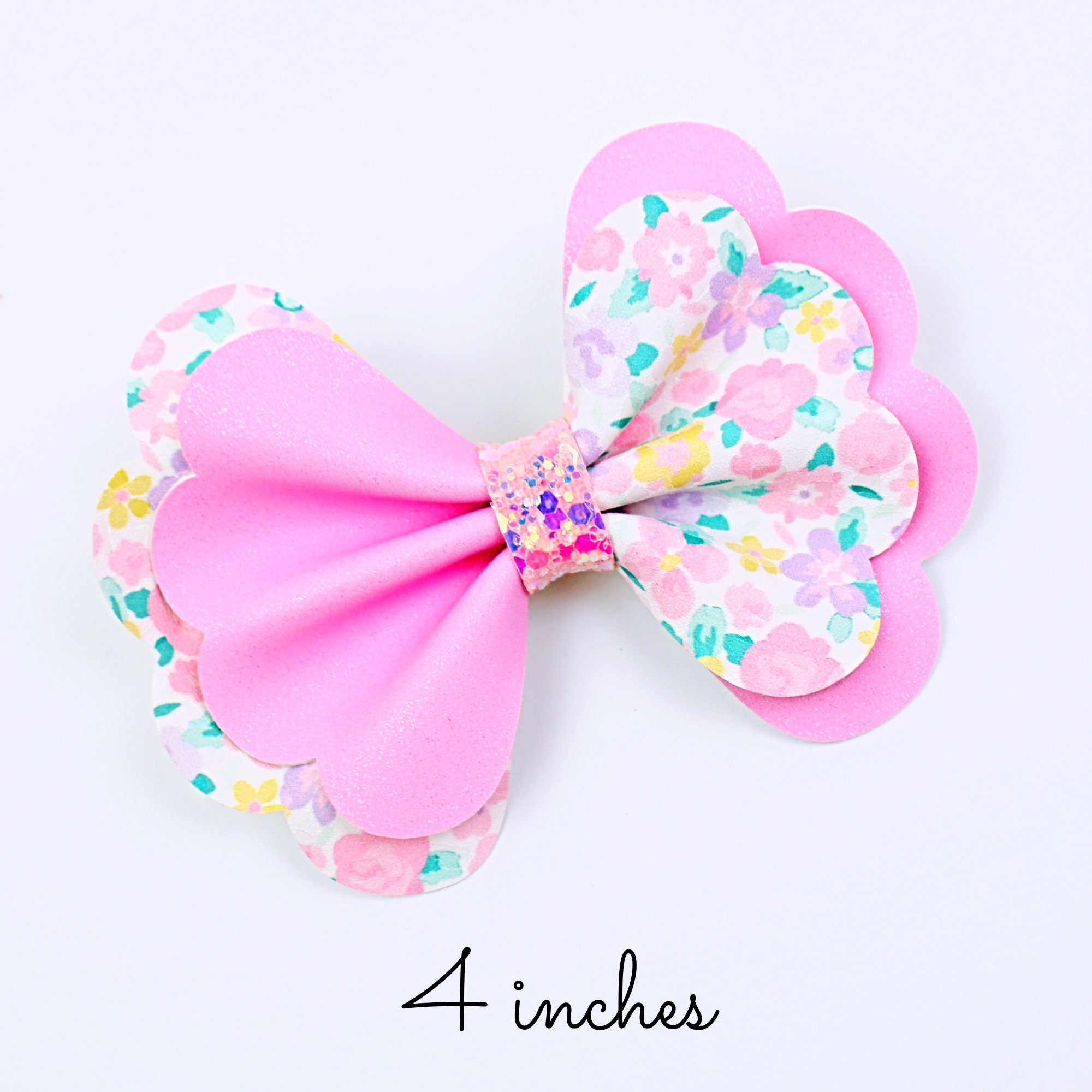 Scalloped Pinch Hair Bow SVG - Hair Bow Template SVG, PDF - Digital ...
