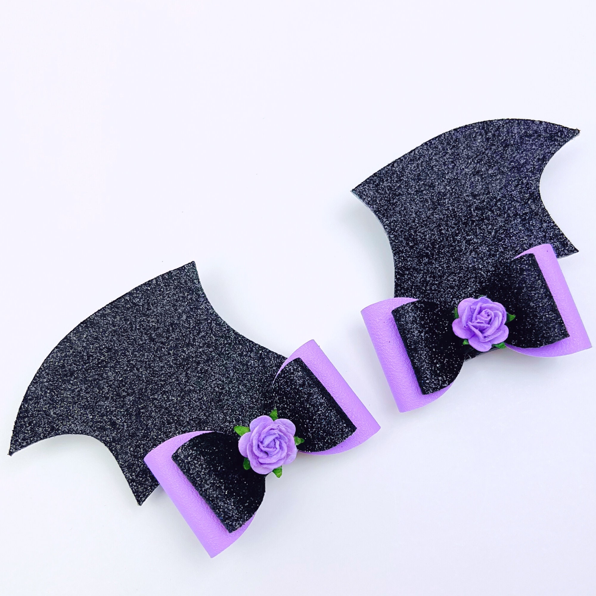 Bat Wings Hair Clips SVG Halloween Hair Clip SVG PDF - Etsy