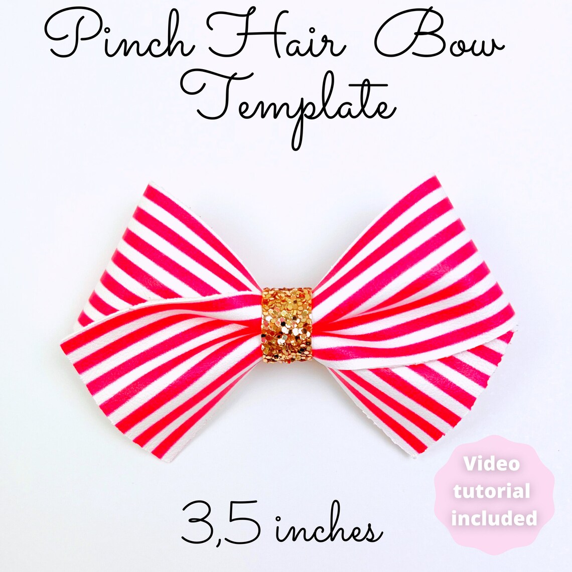 Pinch Hair Bow Template SVG Hair Bow SVG PDF Digital - Etsy Australia