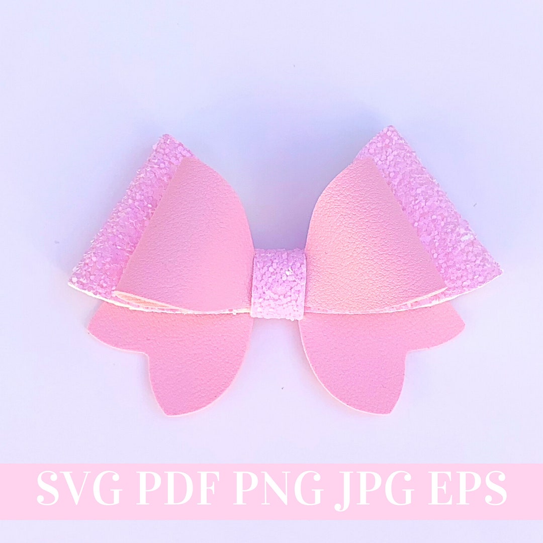 Hair Bow Template SVG - Hair Bow SVG, PDF - Digital Template - Hair Bow ...