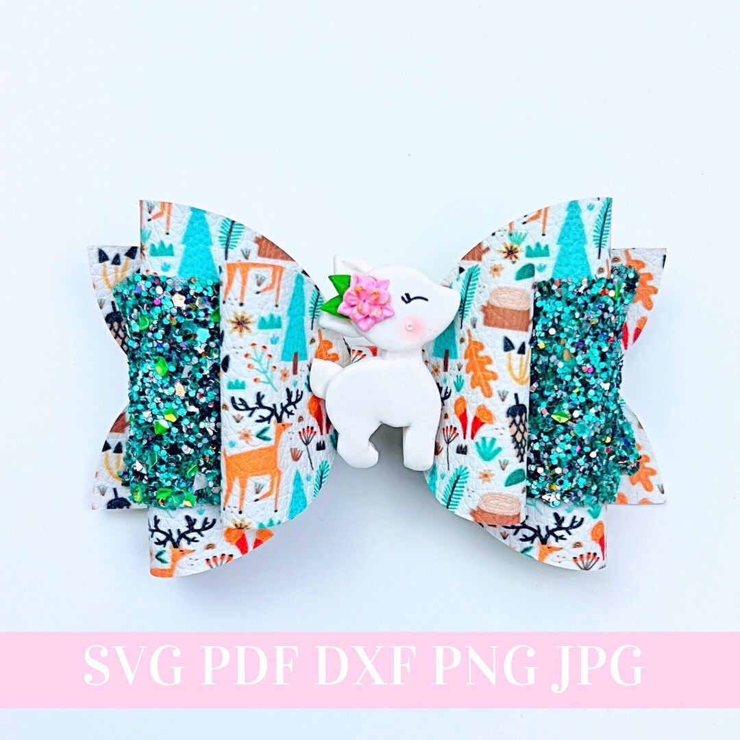 Hair Bow Template SVG - Hair Bow SVG, PDF - Digital Template - Hair Bow ...