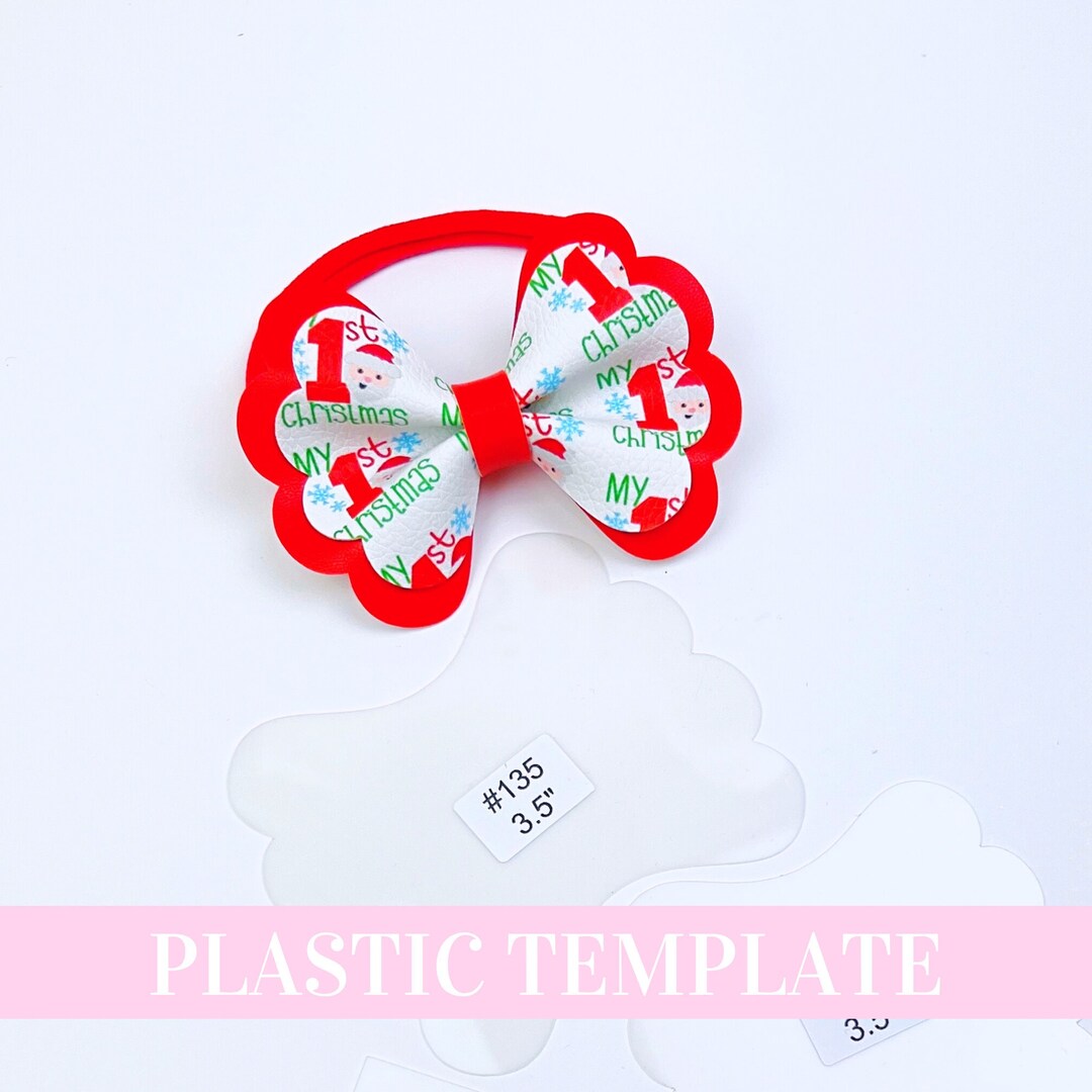 Plastic Hair Bow Template Scalloped Pinch Hair Bow Template Hair Bow ...