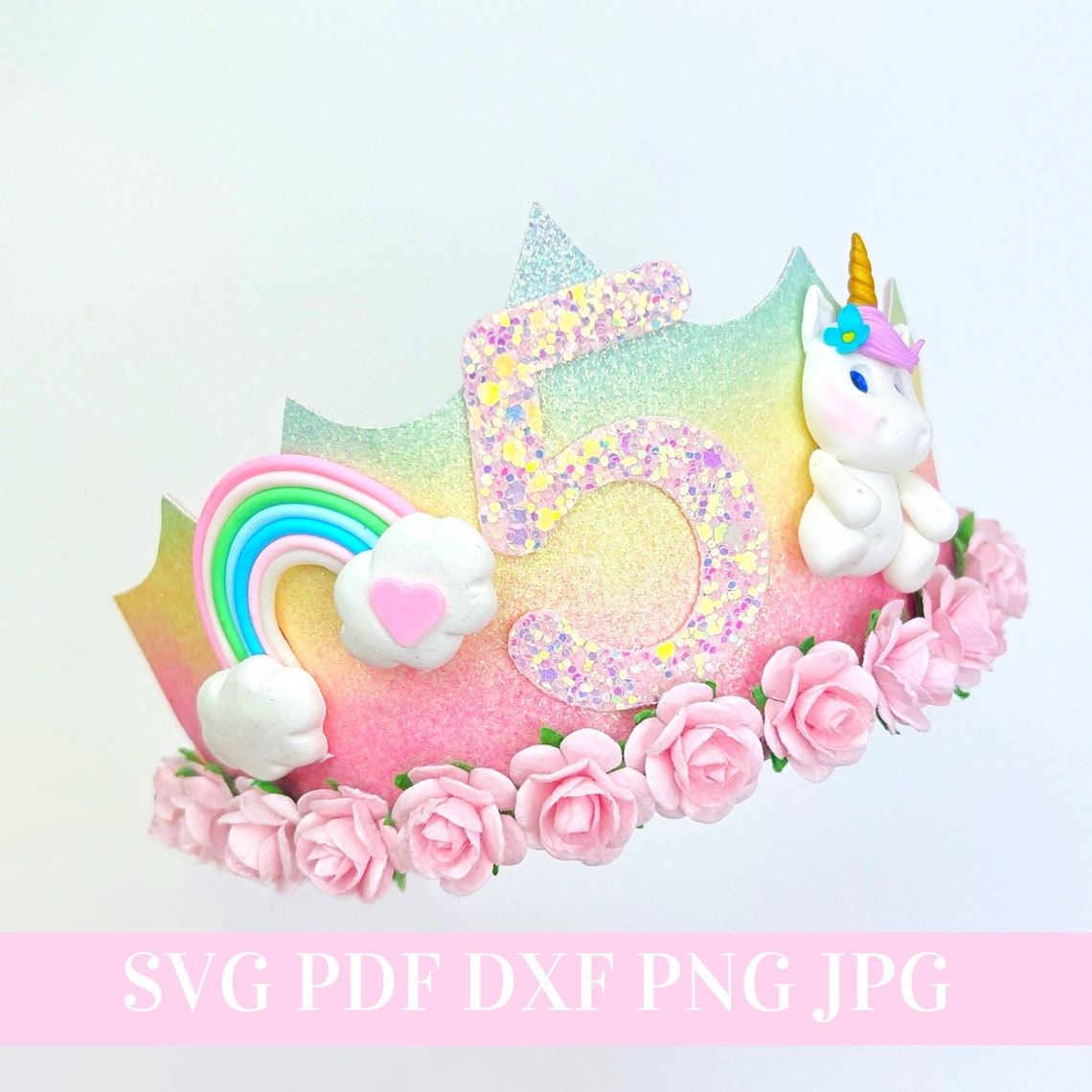 Birthday Crown Template SVG Digital Template Birthday - Etsy