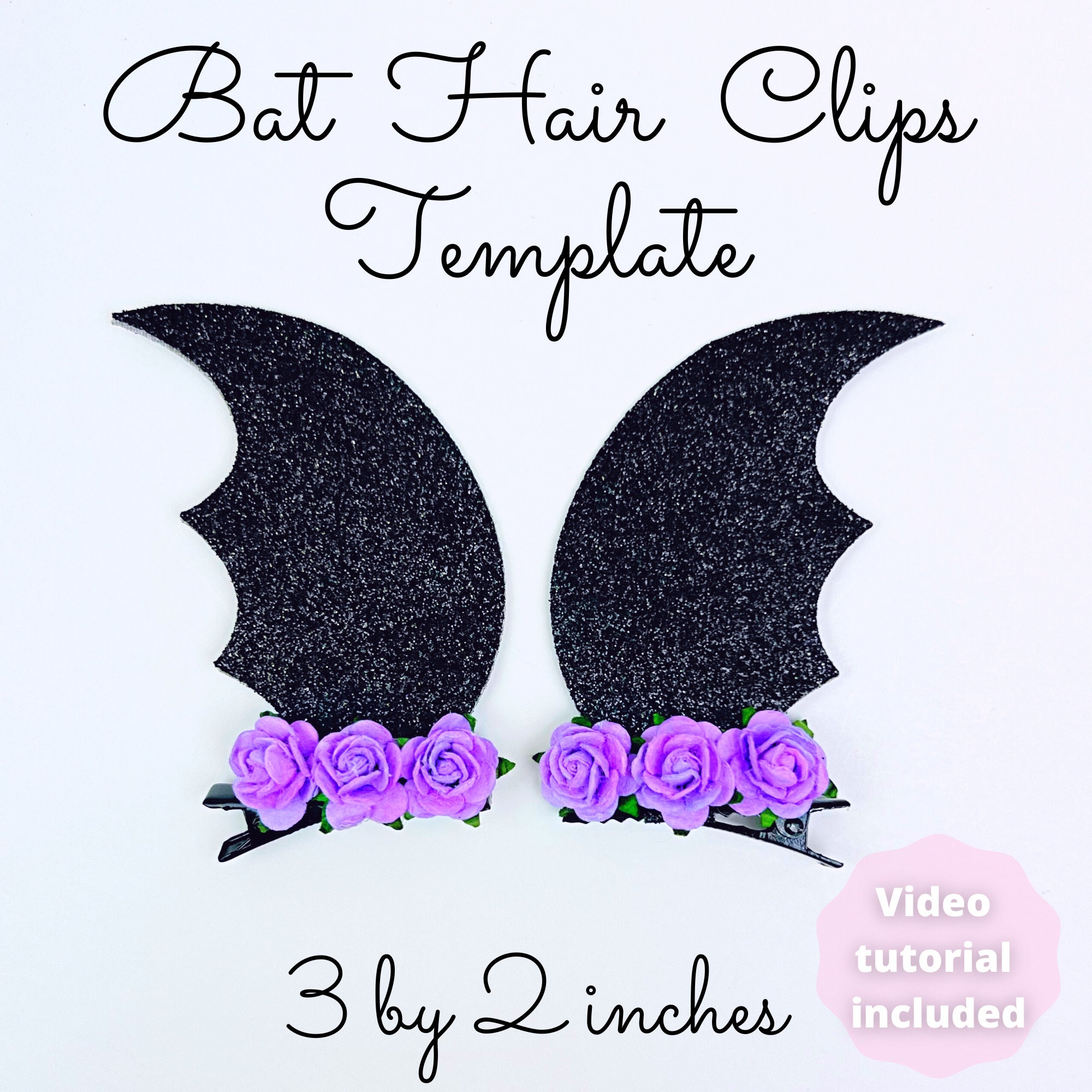 Bat Wings Hair Clips SVG - Halloween Hair Clip SVG, PDF - Digital ...