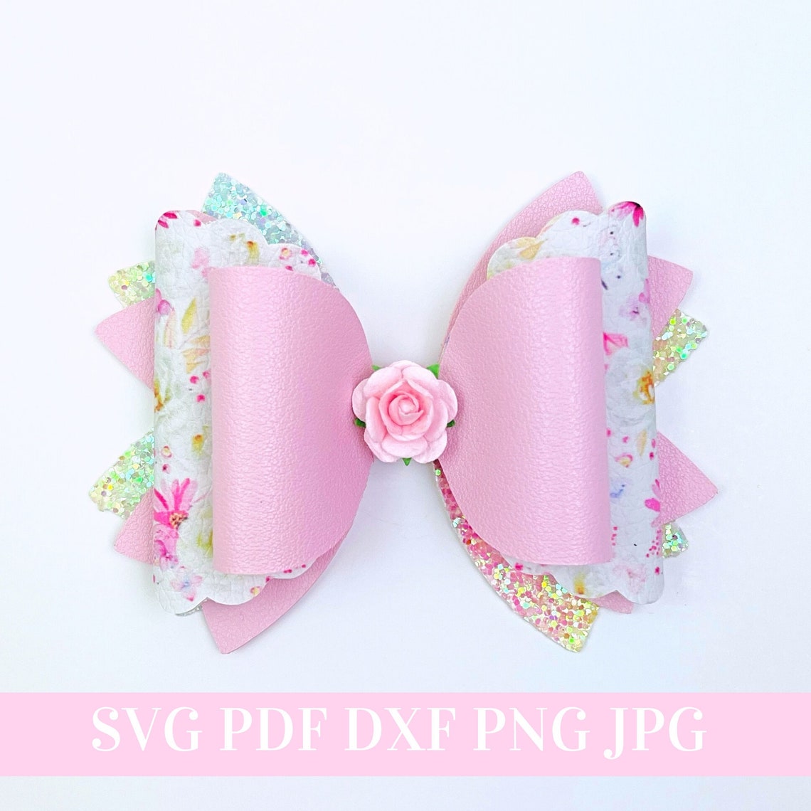 Hair Bow Template SVG Hair Bow SVG PDF Digital Template - Etsy