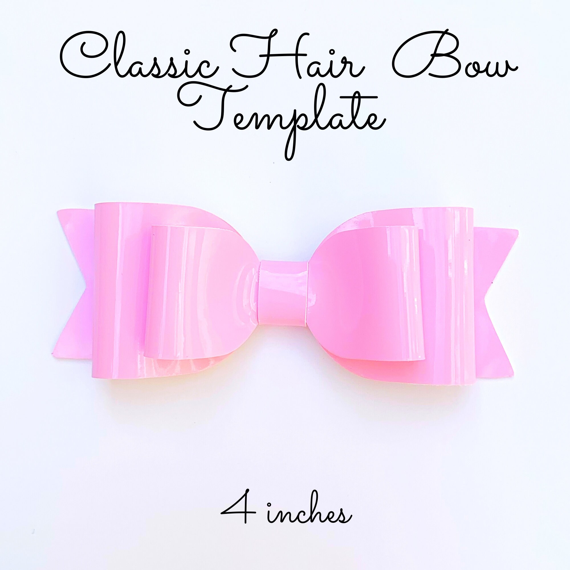 Classic Hair Bow Template SVG - Hair Bow SVG, PDF - Digital Template ...
