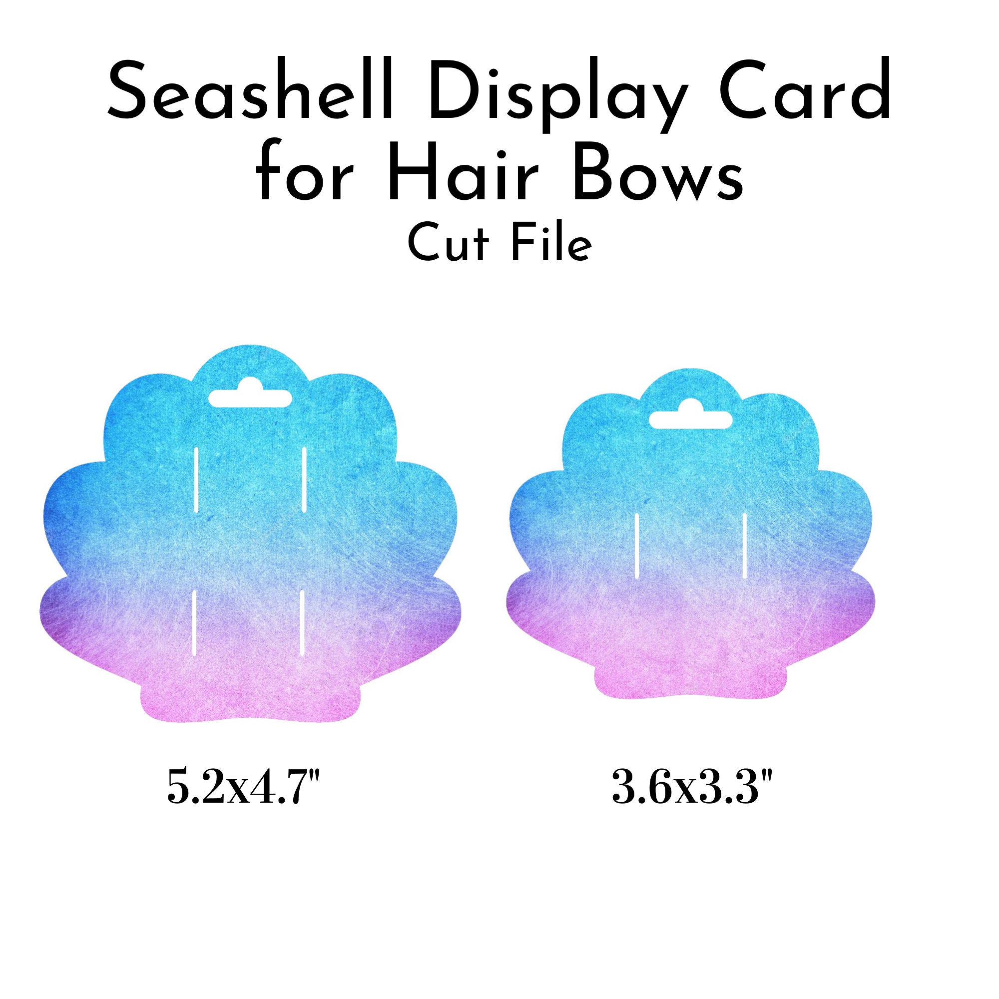 Seashell Hair Bow Display Card SVG Bow Cards SVG Bow Display | Etsy