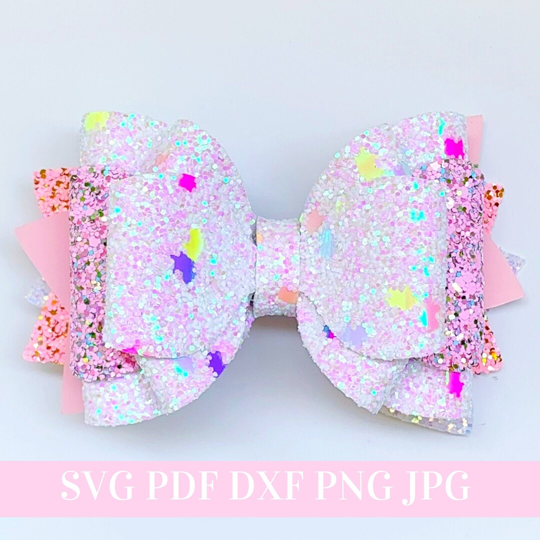 Hair Bow Template SVG Hair Bow SVG PDF Digital Template - Etsy