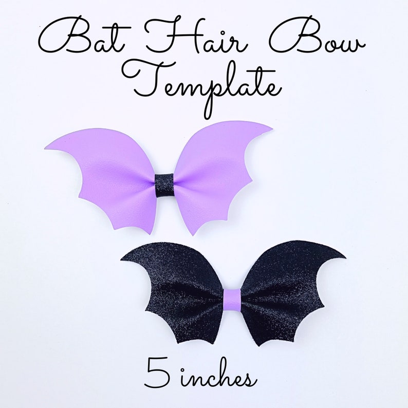 Pinch Bat Hair Bow Template SVG Halloween Hair Bow SVG PDF - Etsy