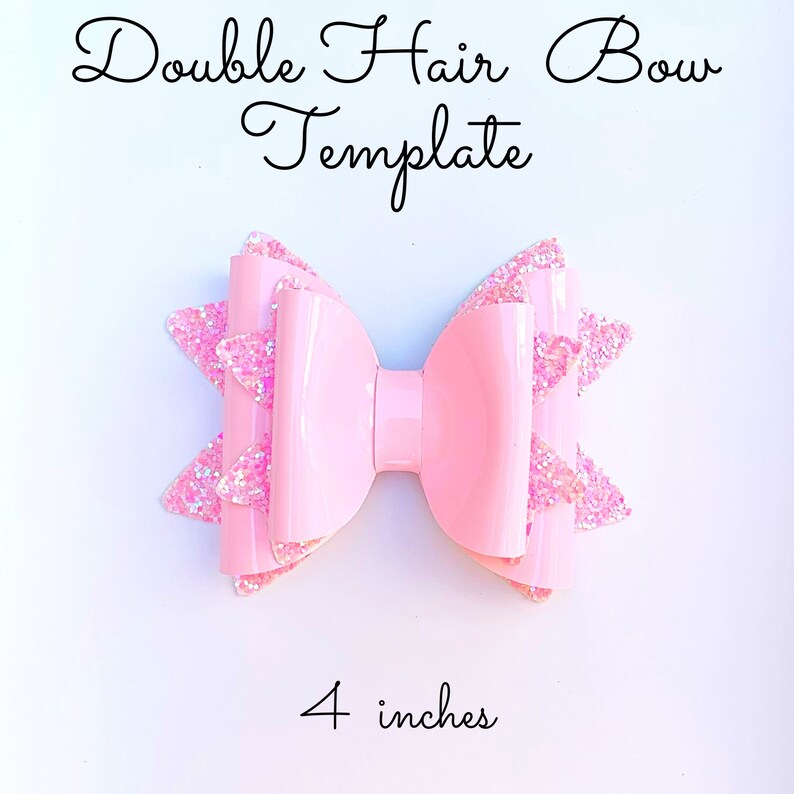 Double Hair Bow Template SVG Hair Bow SVG PDF Digital - Etsy