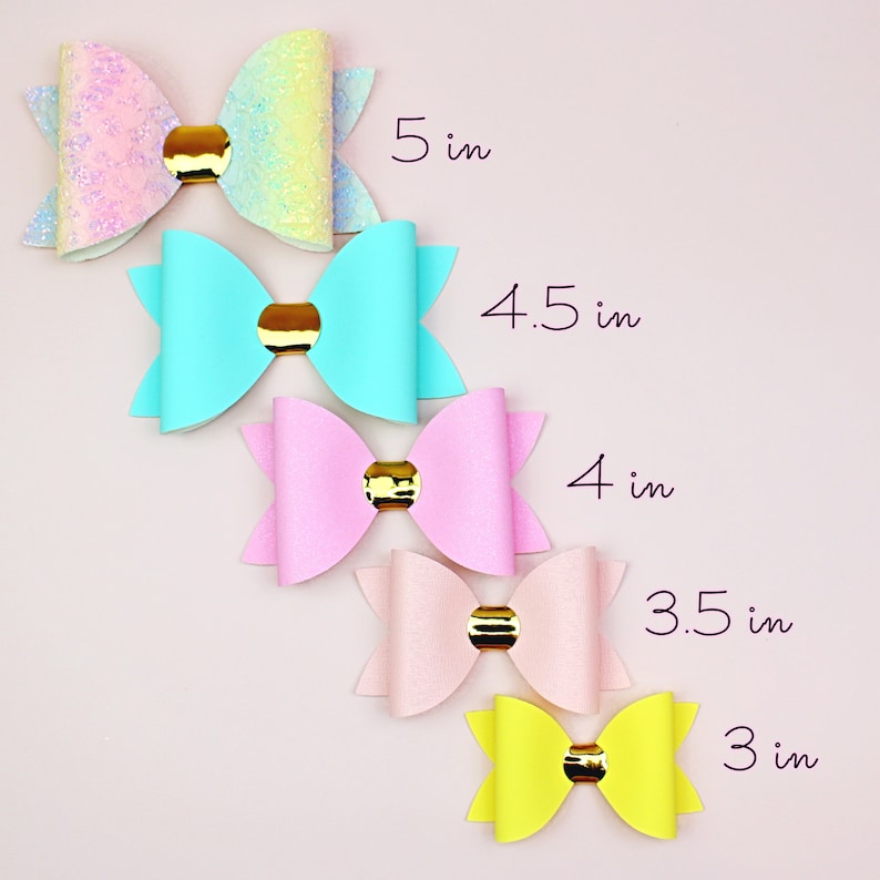 Classic Hair Bow Template - 5 Sizes - SVG PDF DXF - Digital Template ...