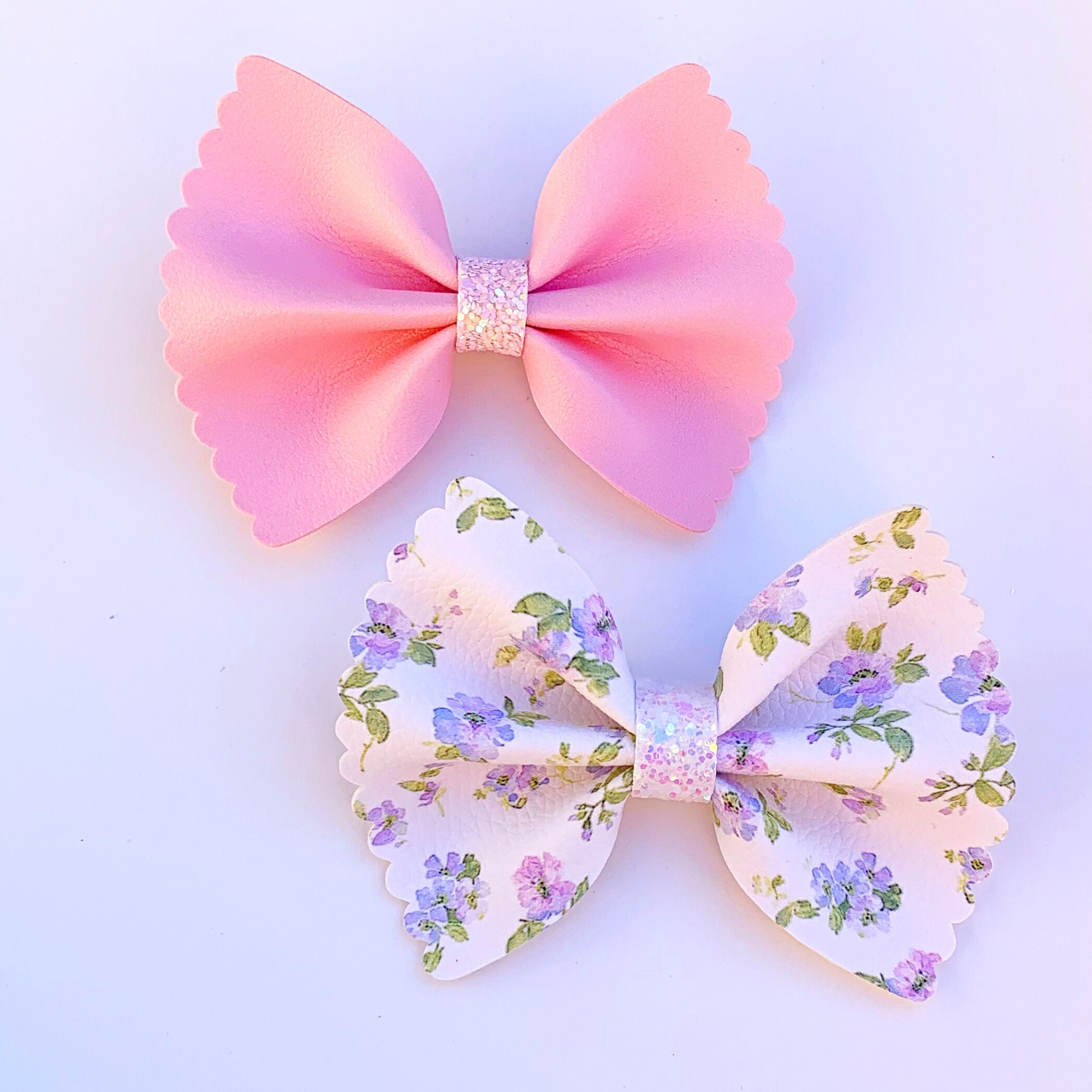 Scalloped Pinch Hair Bow SVG Hair Bow Template SVG PDF - Etsy