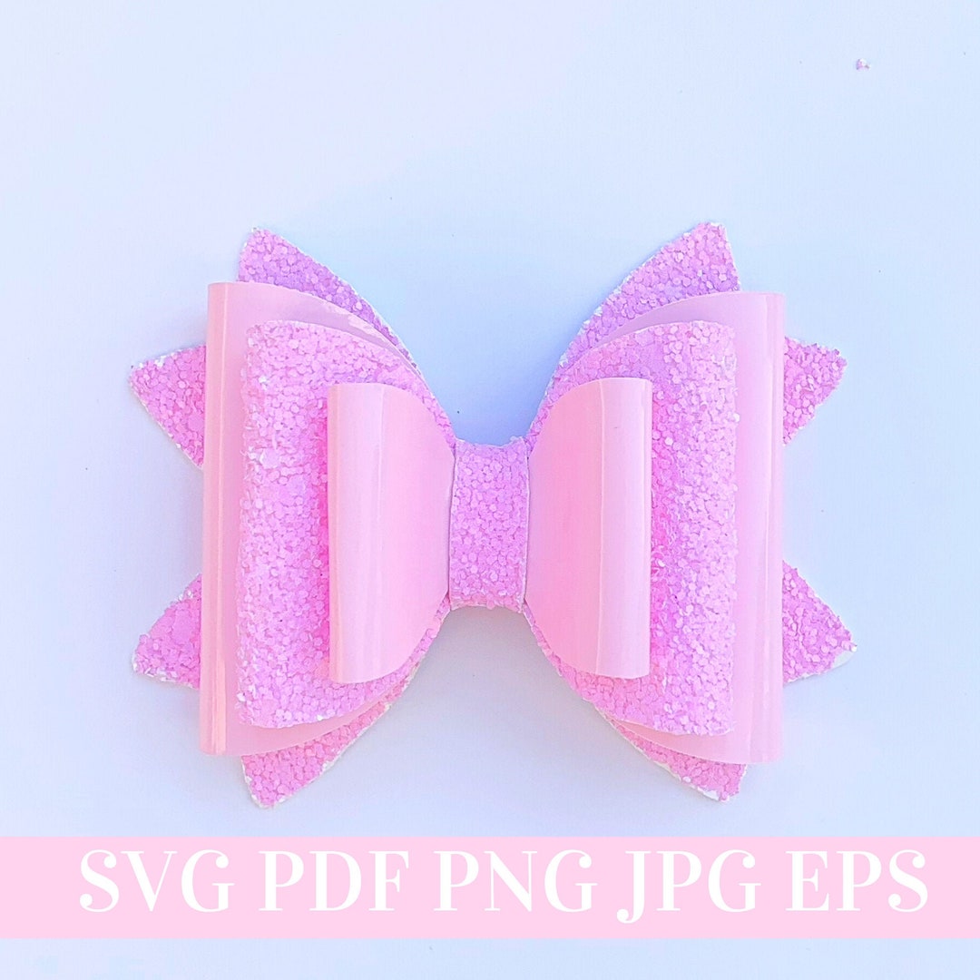 Hair Bow Template SVG - Hair Bow SVG, PDF - Digital Template - Hair Bow ...