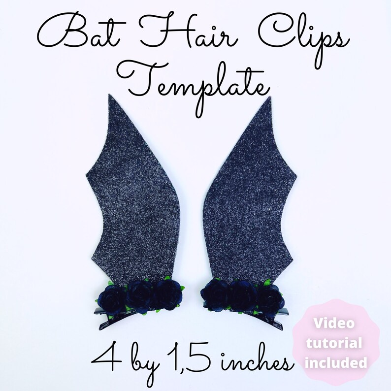 Bat Wings Hair Clips SVG - Halloween Hair Clip SVG, PDF - Digital ...