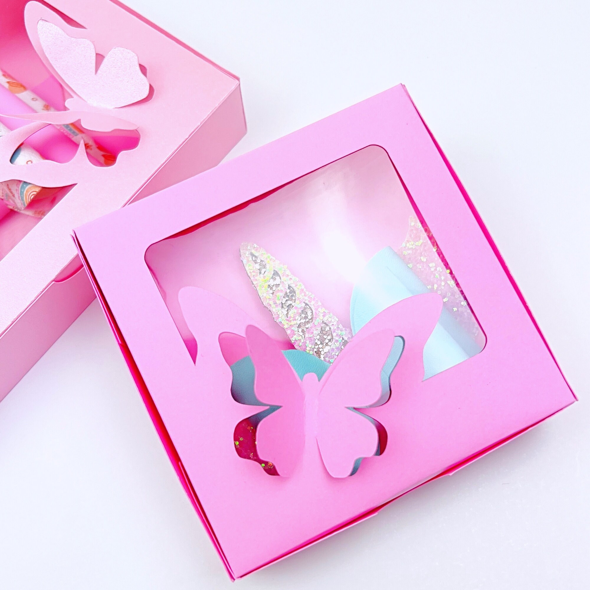 Butterfly Bow Box Template Hair Bow Box SVG PDF Gift Box - Etsy