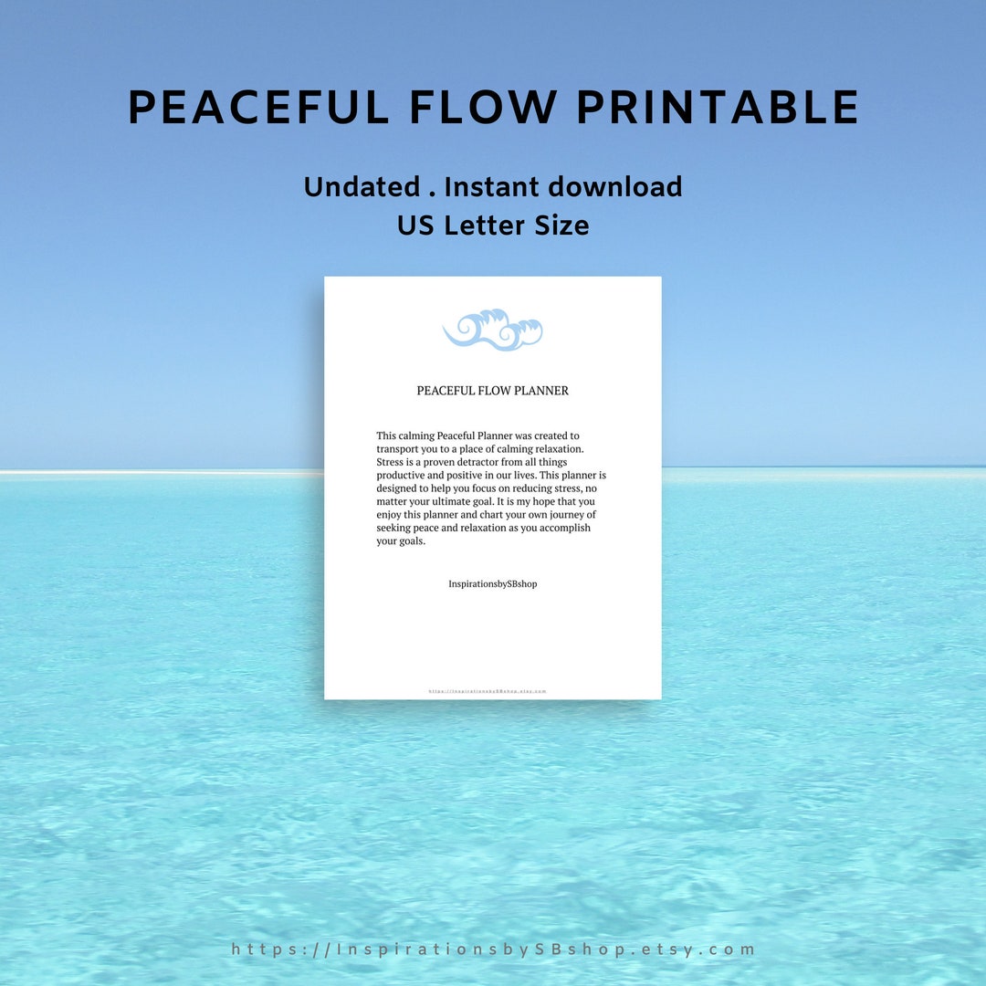 Peaceful Flow Digital Printable Planner - Etsy
