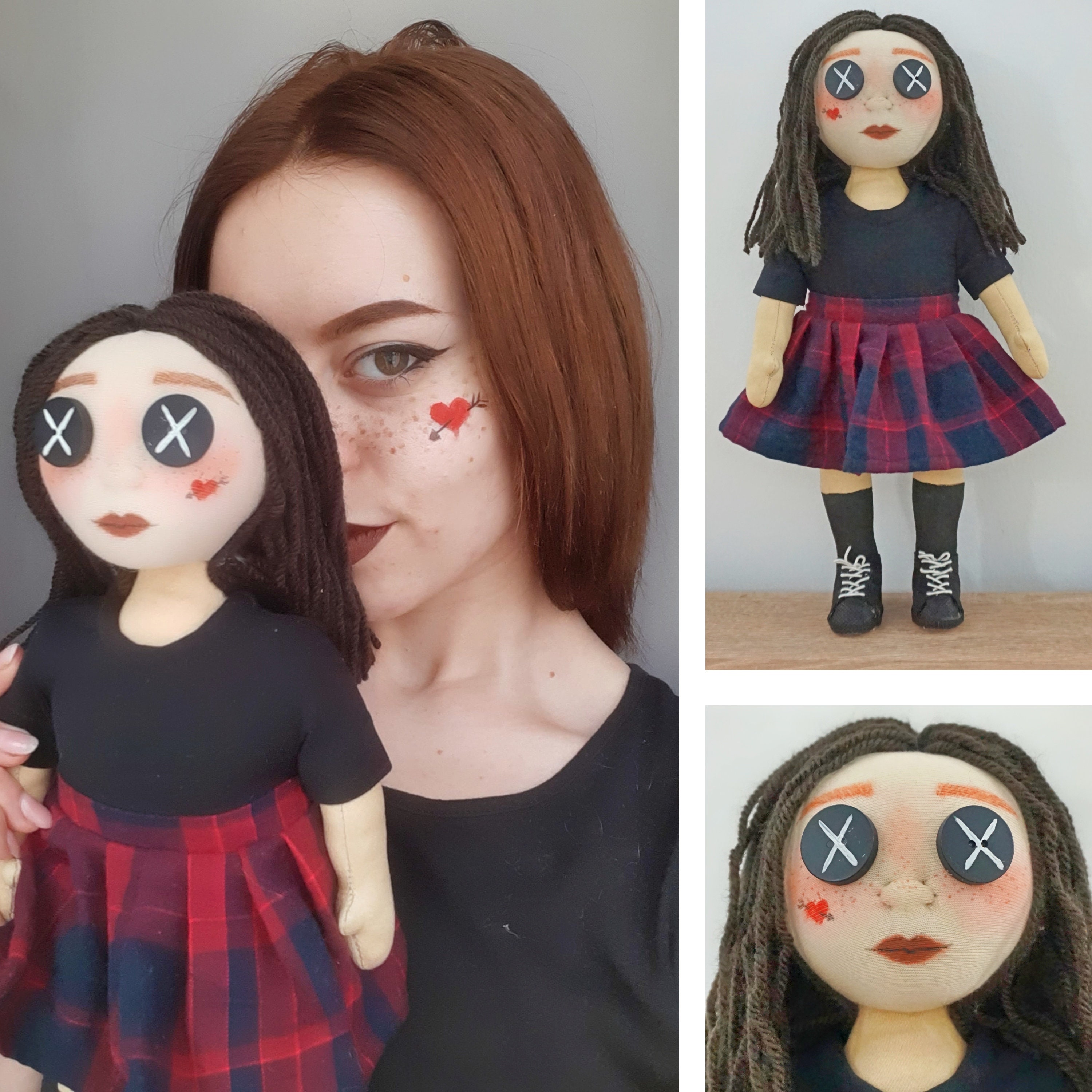 Creepy Cute Doll Monster Doll Custom Doll Creepy Doll Goth Etsy