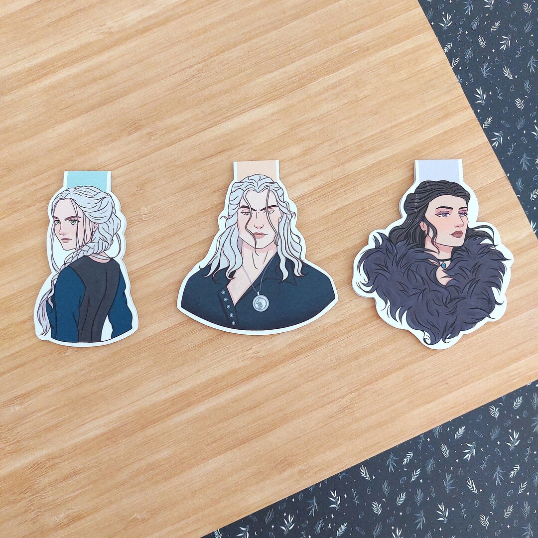 The Witcher Magnetic Bookmarks geralt of Rivia, Yennefer of Vengerberg ...