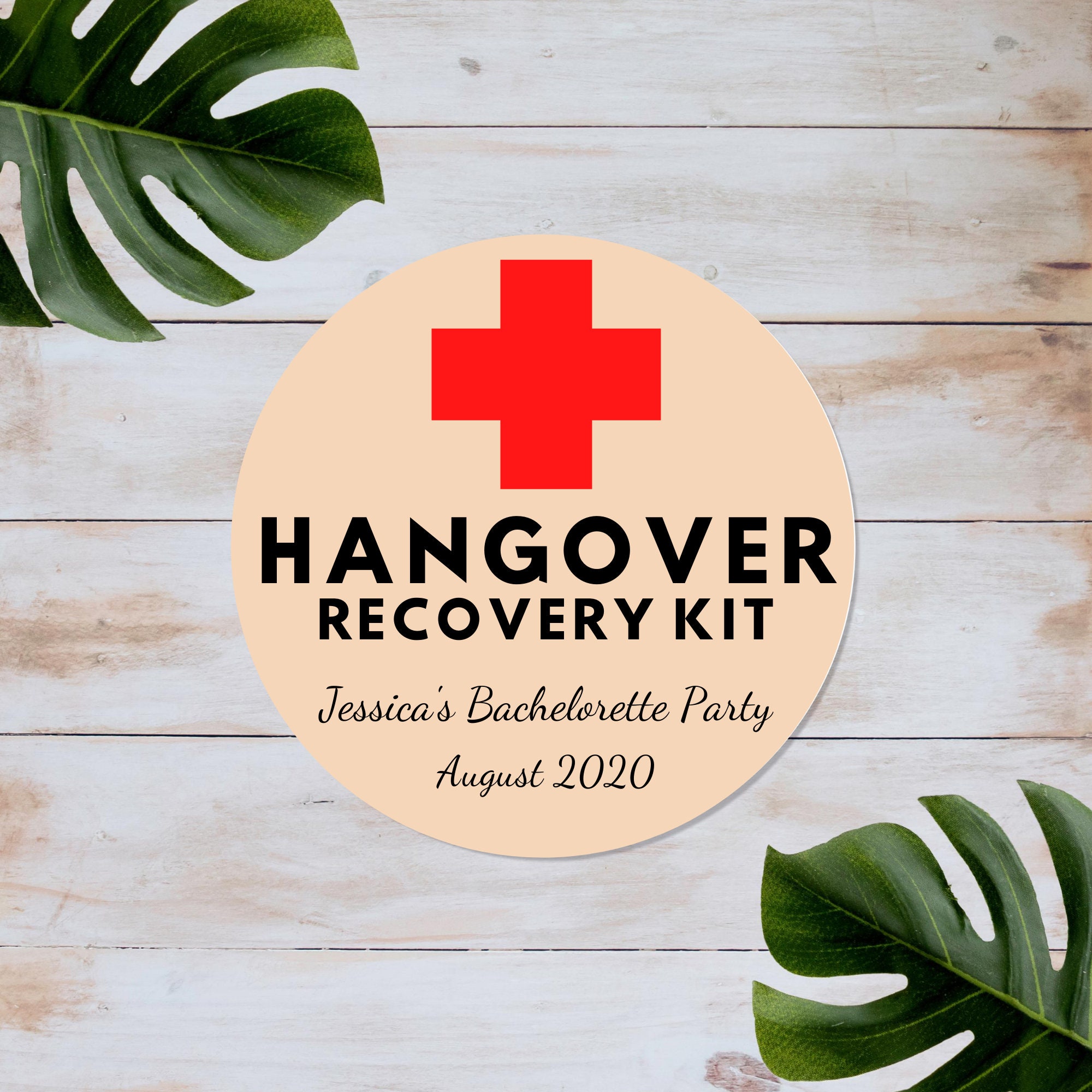 Hangover Recovery Kit Stickers Personalized Favor Kit | Etsy