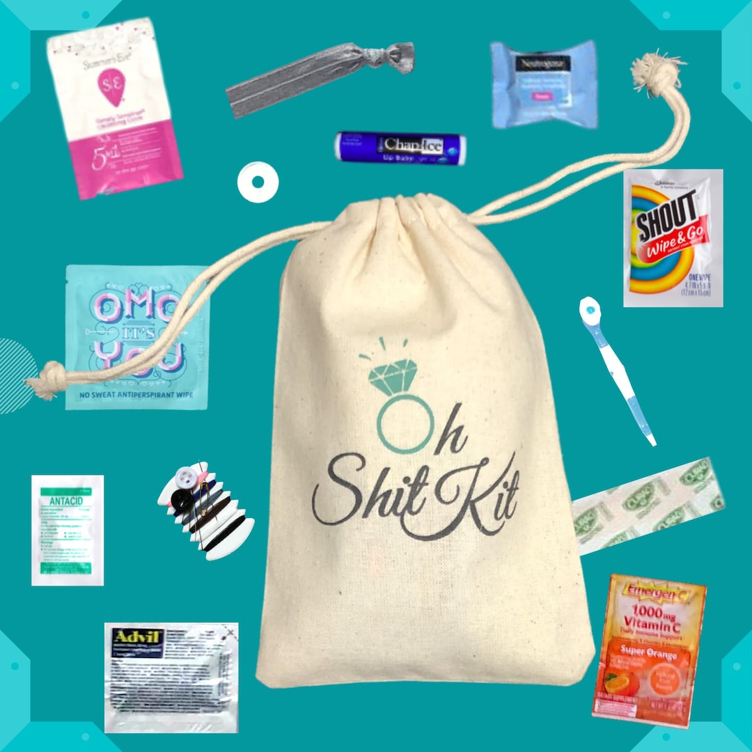 Wedding Day Emergency Kit Bride Bridesmaids Day Of Wedding Oh Sht Kit