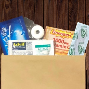 Assembled Hangover Kit With Supplies - Etsy