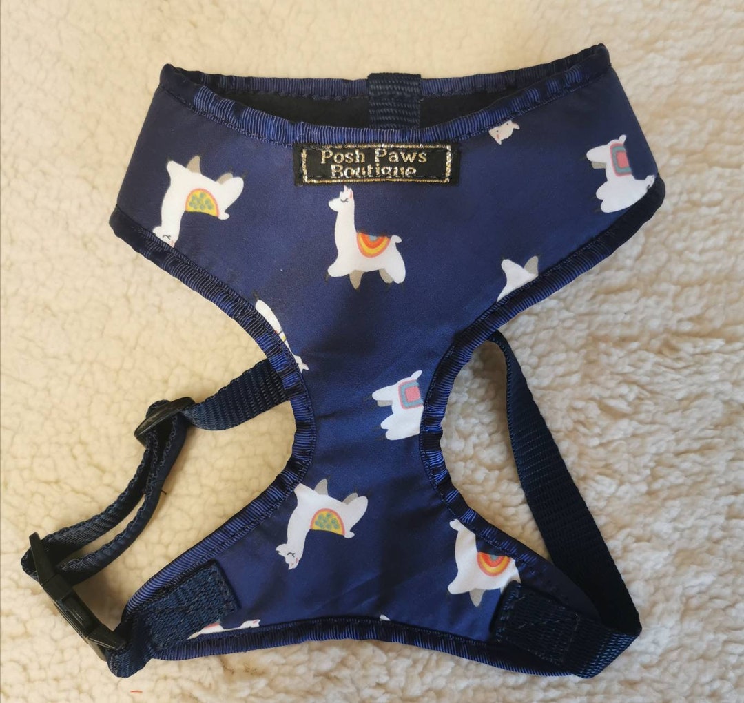 Navy Llama / Alpaca Bespoke Dog Harness - Etsy