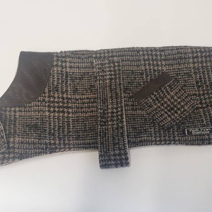 Brown Tweed Dog Coat With Genuine Leather Trim - Etsy