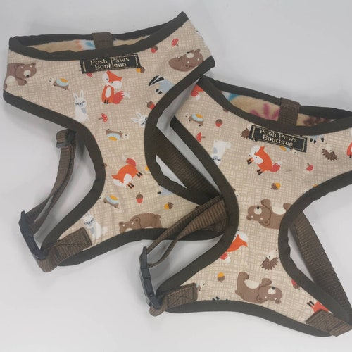 Woodland Dog Harness Fox Bear Bunny Hedgehog - Etsy