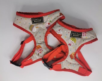 Girl Dog Harness in Cupcakes Party Dress for Dogs - Etsy