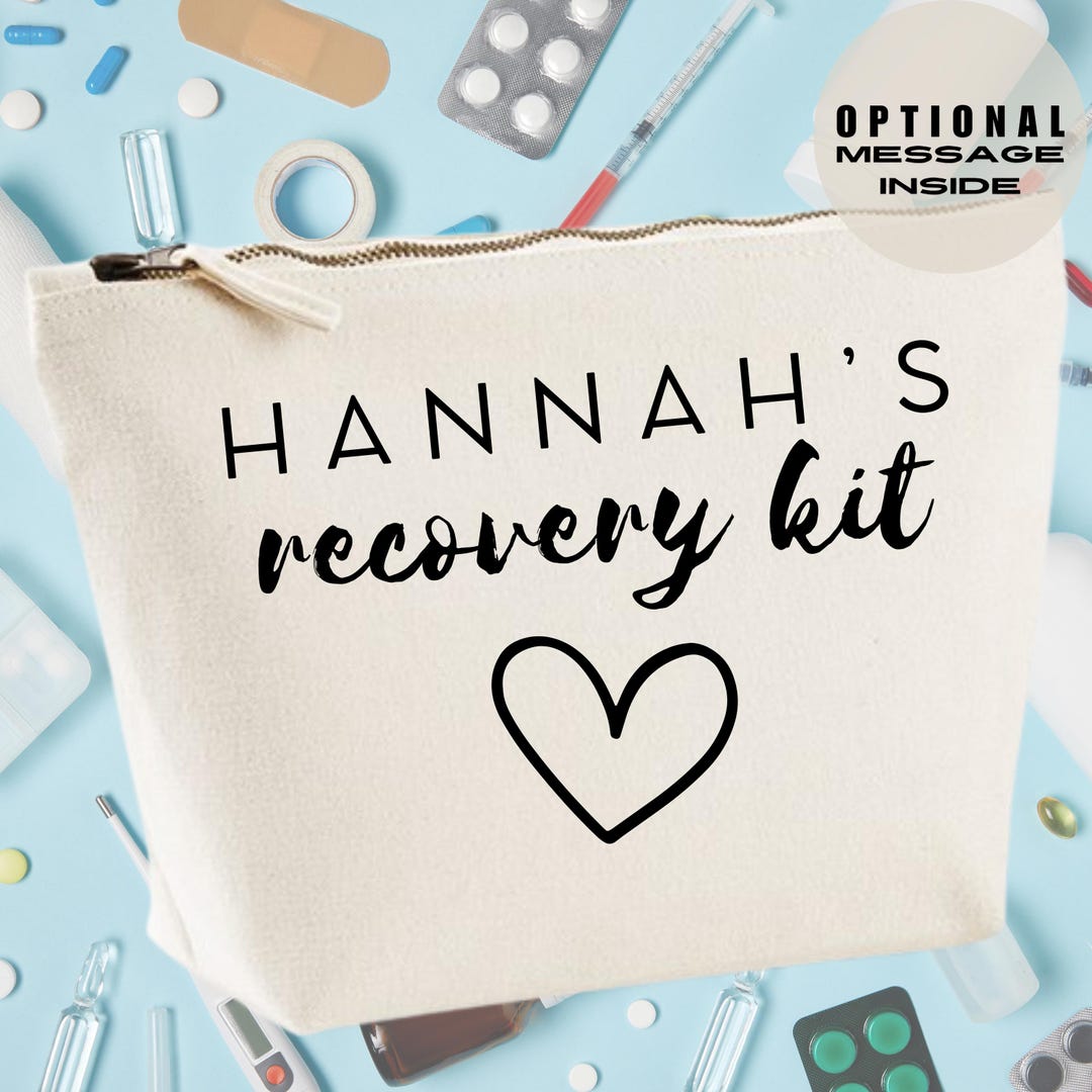 Personalised Hospital Bag Recovery Kit Gift | Medication Pouch ...